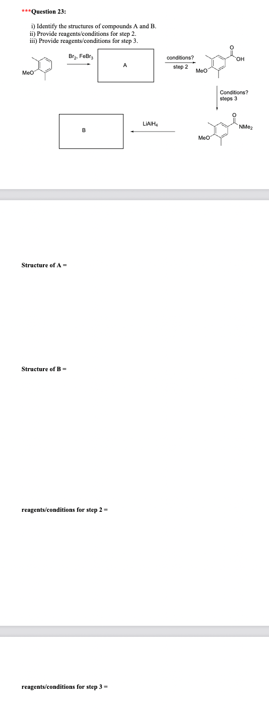 Solved ∗∗ Question 23: i) Identify the structures of | Chegg.com