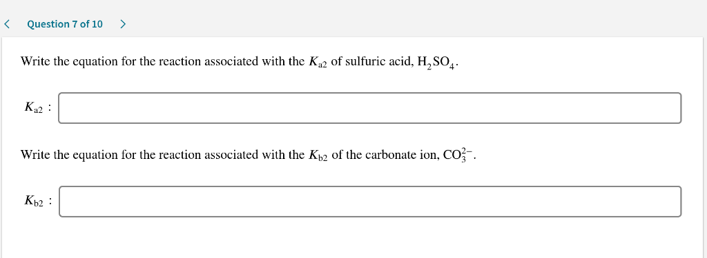 Solved Question 7 of 10 〉 Write the cquation for the | Chegg.com