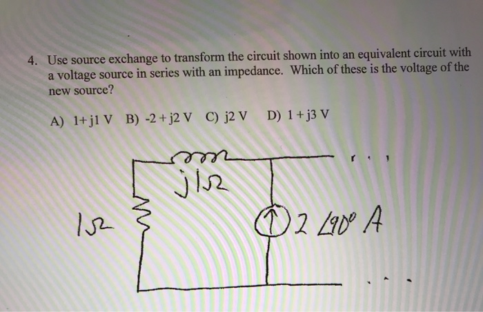 Solved Use source exchange to transform the circuit shown | Chegg.com