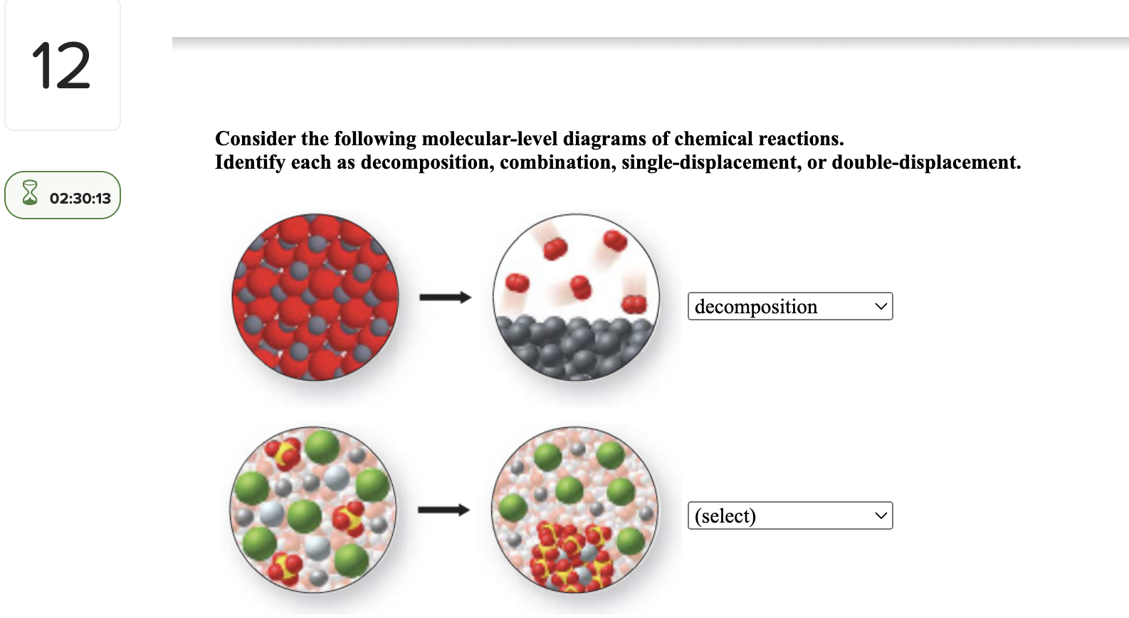 Solved consider the following molecular-level diagrams of | Chegg.com
