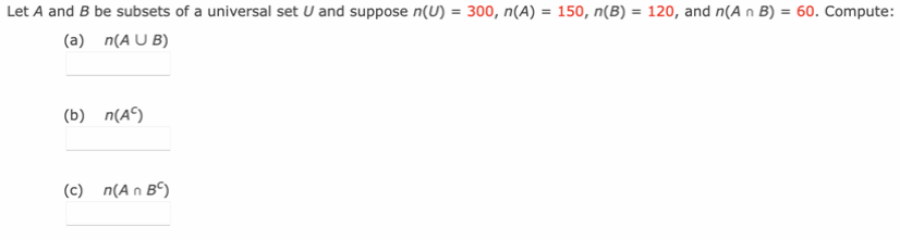 Solved Let A and B be subsets of a universal set U and | Chegg.com