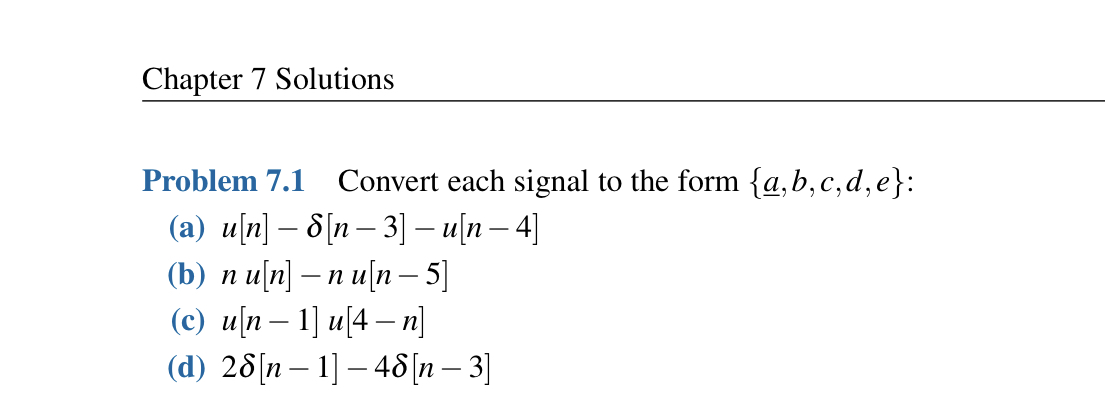 Chapter 7 ﻿SolutionsProblem 7.1 ﻿Convert each signal | Chegg.com