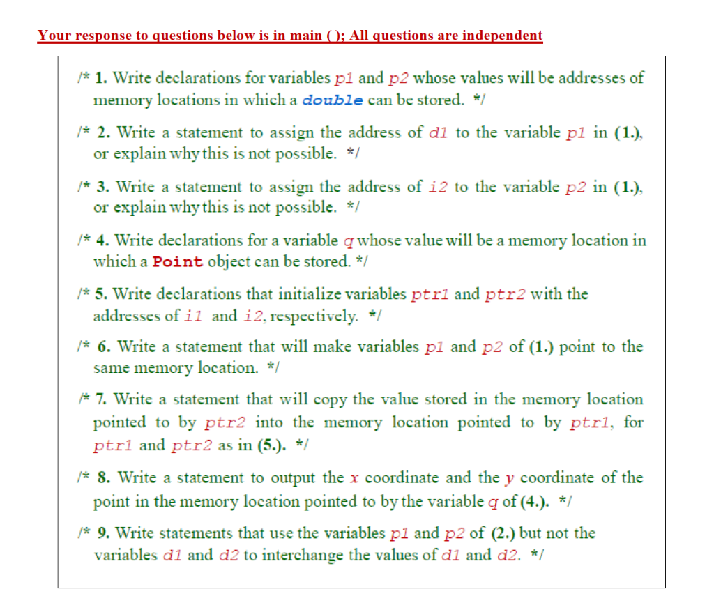 Solved = int il = 11, i2 22; double d1 3.45, d2 = 6.78; | Chegg.com