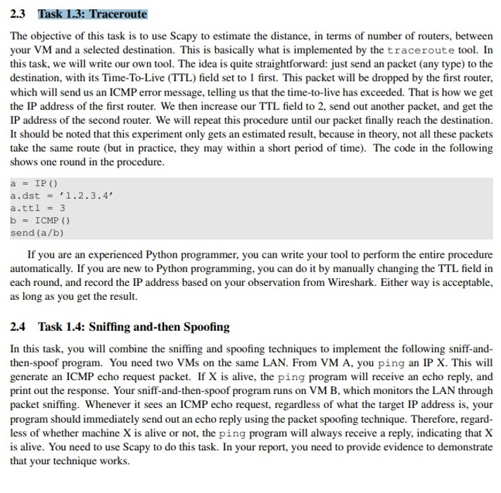 23 task 13 Traceroute In Pythonthe Objective Of