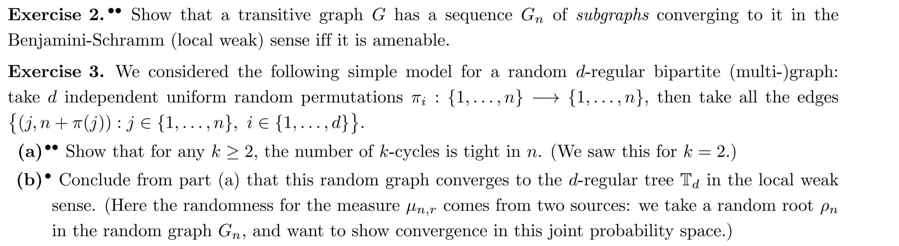 Exercise 2.“ Show that a transitive graph G has a | Chegg.com