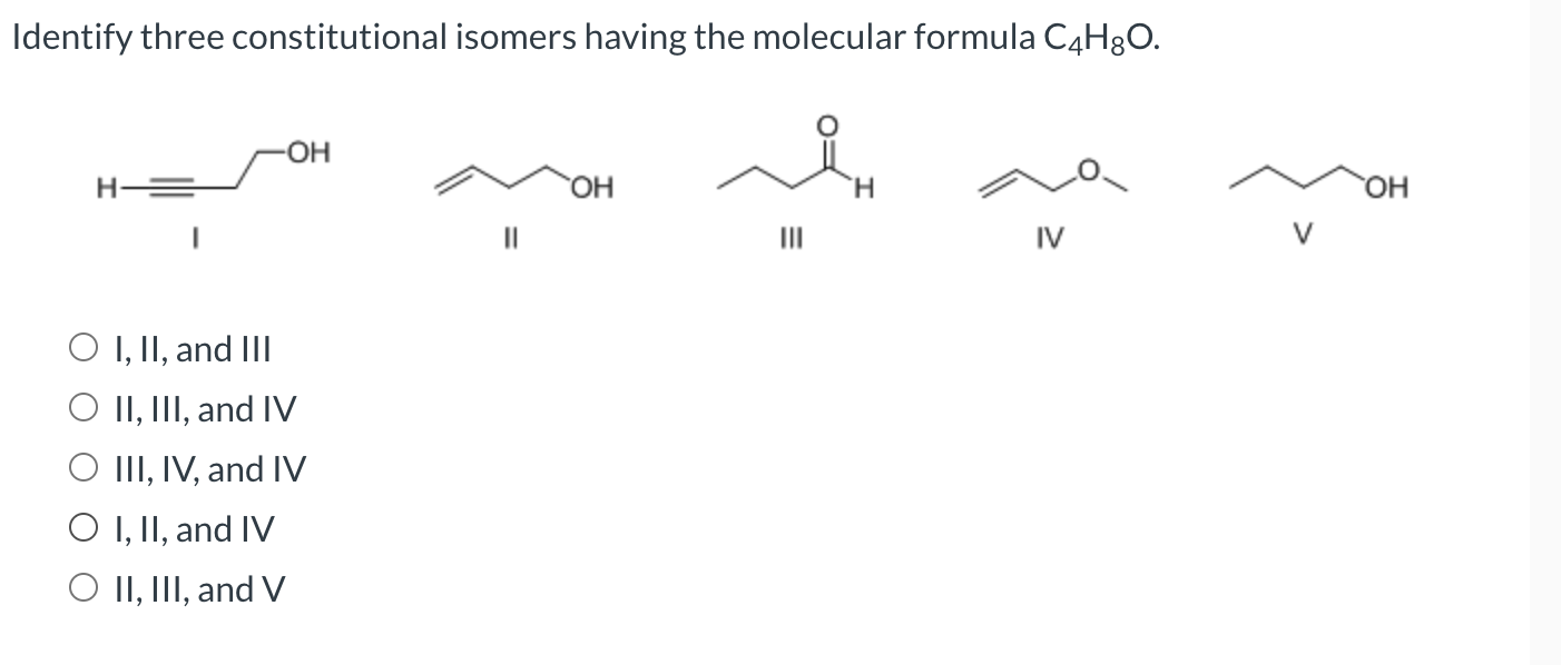 Solved Identify three constitutional isomers having the | Chegg.com
