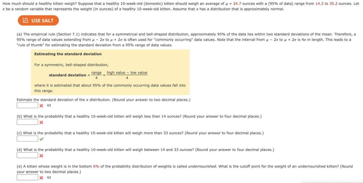 Solved be a random variable that represents the weight (in | Chegg.com