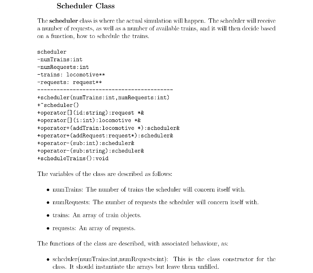 Solved C++. Complete schedule.h and schedule.cpp. Include a | Chegg.com