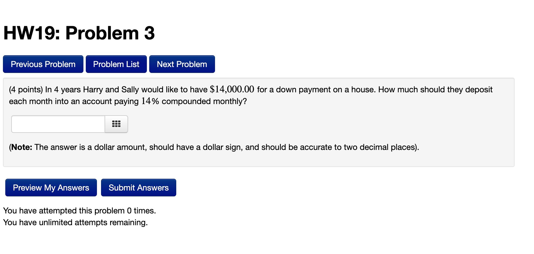 Solved HW19: Problem 3 Previous Problem Problem List Next | Chegg.com