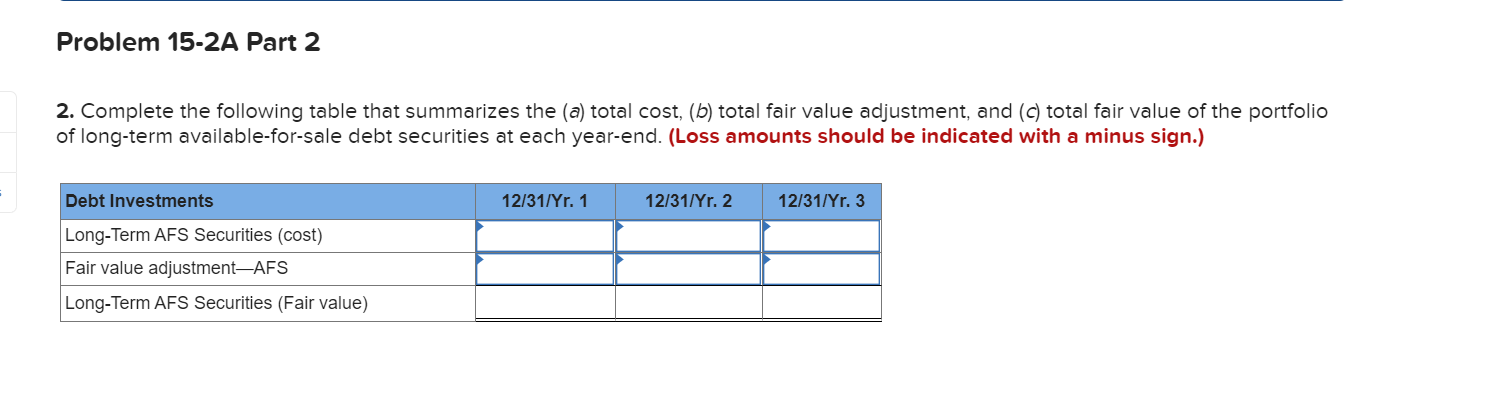 Solved Required information Problem 15-2A Recording, | Chegg.com