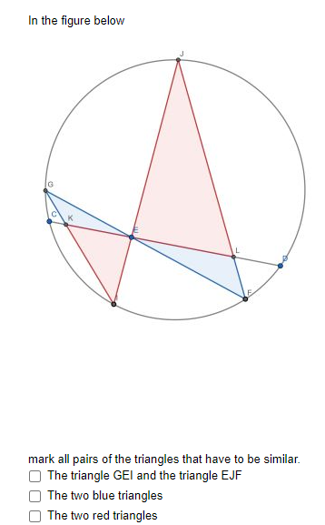 Solved In the figure below mark all pairs of the triangles | Chegg.com