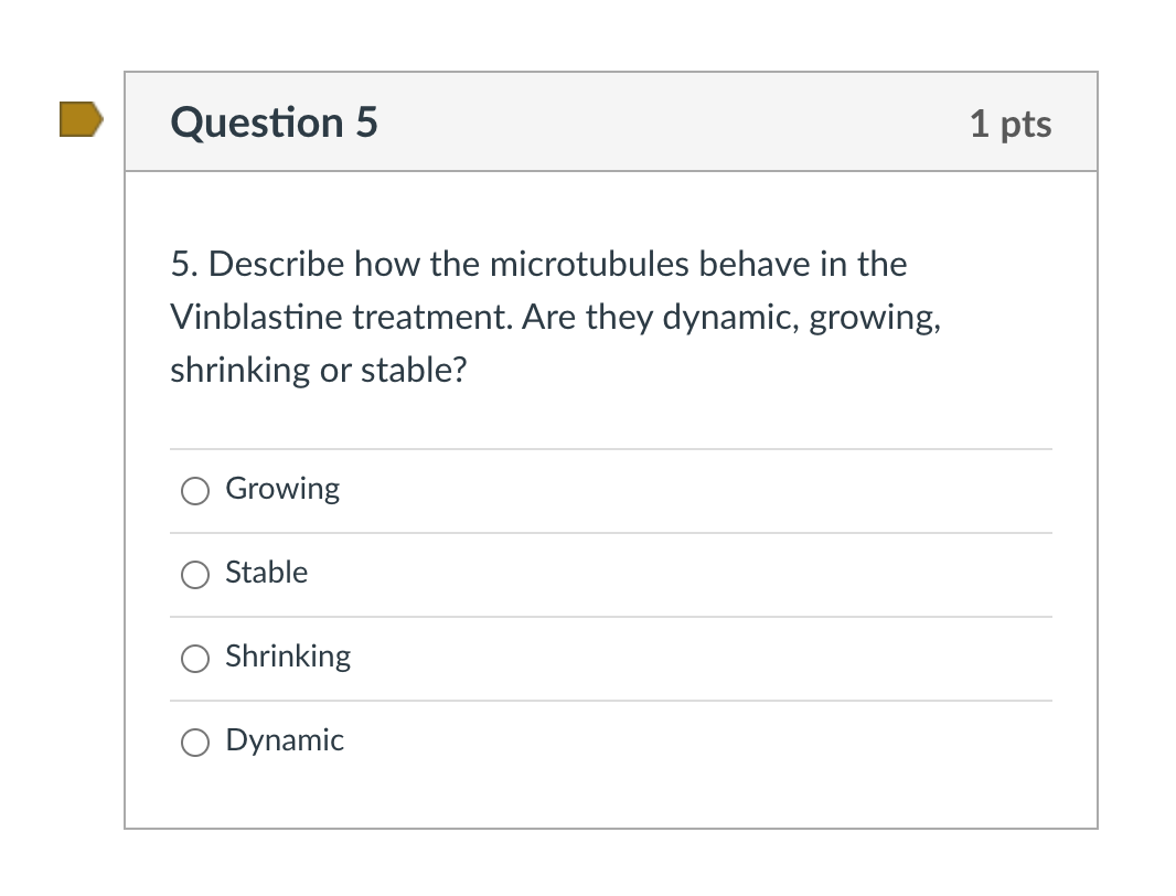Solved Question 5 1 pts 5. Describe how the microtubules | Chegg.com