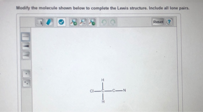 Solved Modify the molecule shown below to complete the Lewis | Chegg.com