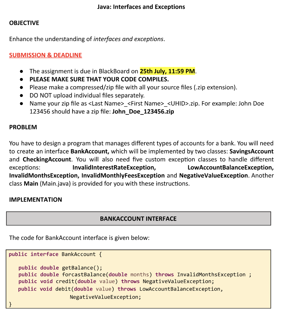 Solved Java help please read the instructions carefully | Chegg.com