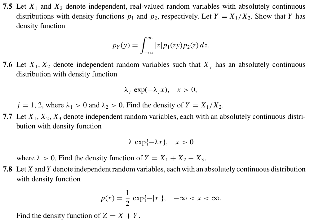 Solved 7.5 Let X1 and X2 denote independent, real-valued | Chegg.com
