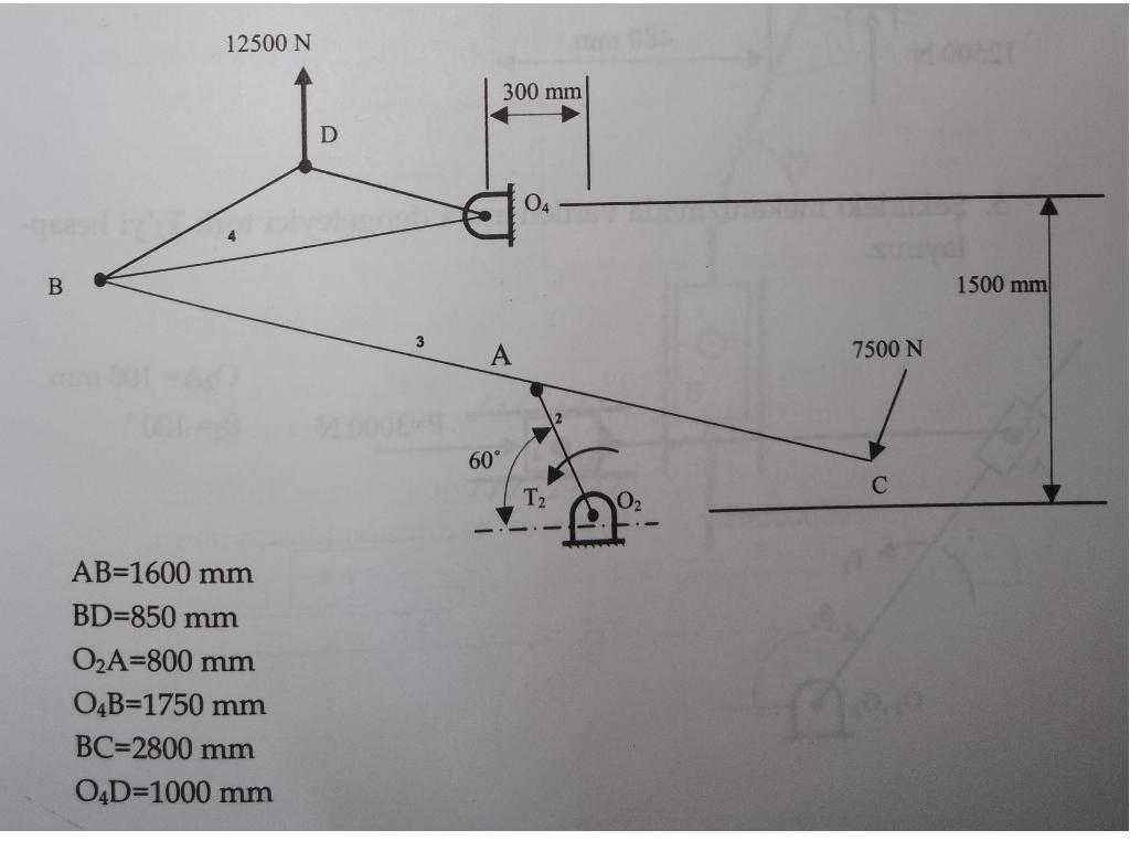 Calculate the balancer torque T2, which must be | Chegg.com