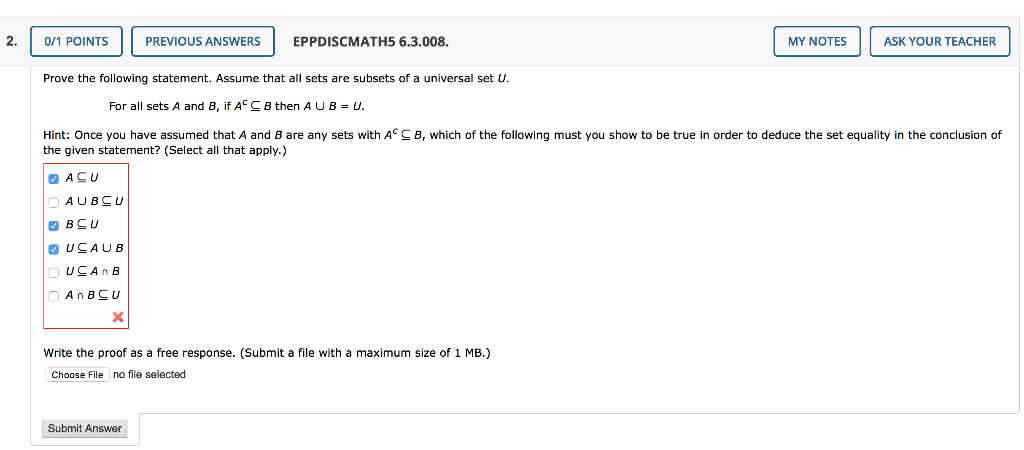 Solved 2. 071 POINTS || PREVIOUS ANSWERS | EPPDISCMATH5 | Chegg.com