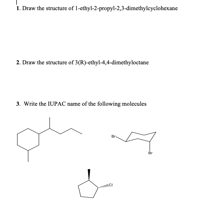 Solved 1. Draw the structure of | Chegg.com