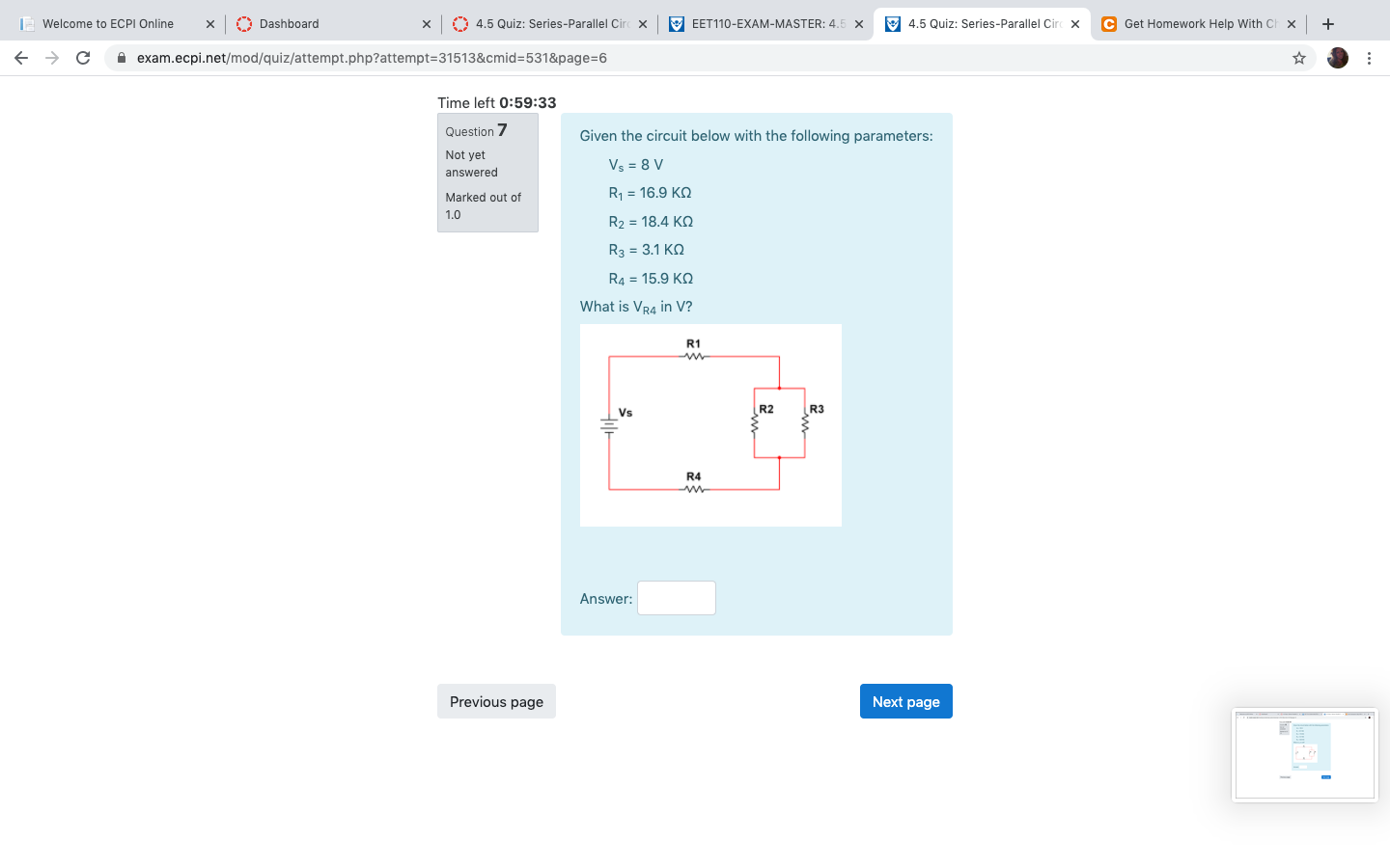 Solved Welcome to ECPI Online x Dashboard x 4.5 Quiz: | Chegg.com