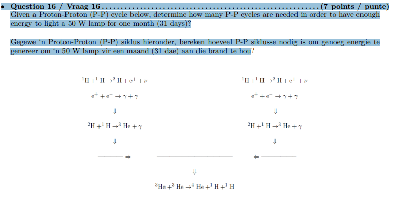 Given a Proton-Proton (P-P) cycle below, determine | Chegg.com