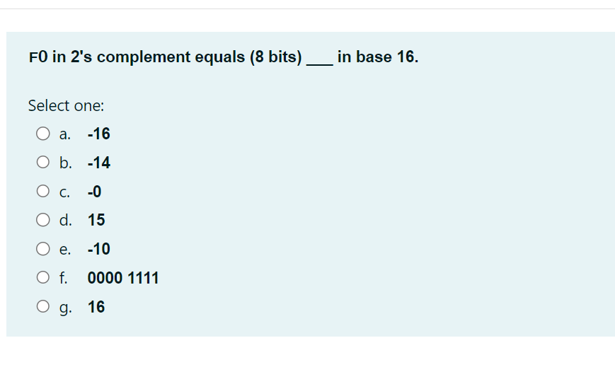 Solved What is the signed decimal value of the hex number, | Chegg.com