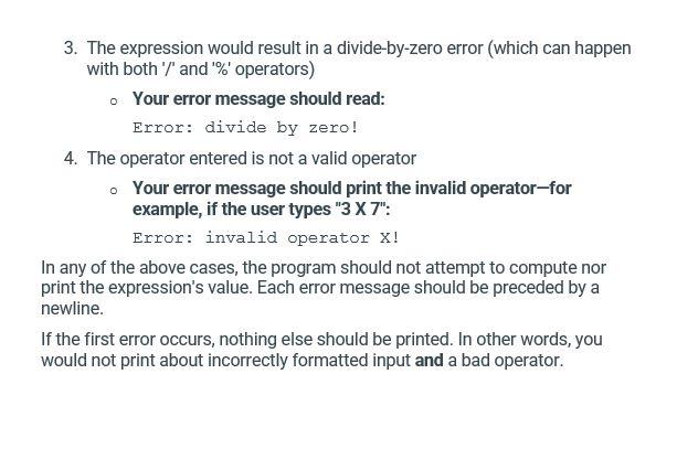 Solved 3.25 Program 3: A Two-Operand Integer Calculator 1. | Chegg.com