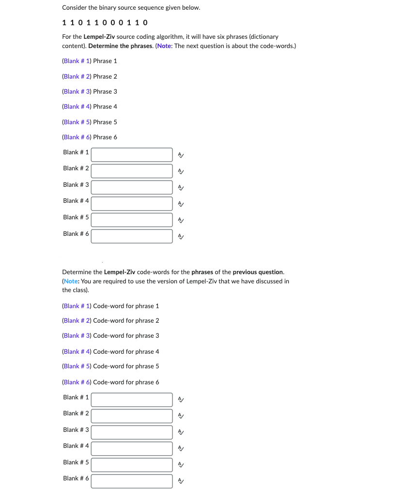 Consider The Binary Source Sequence Given Below 