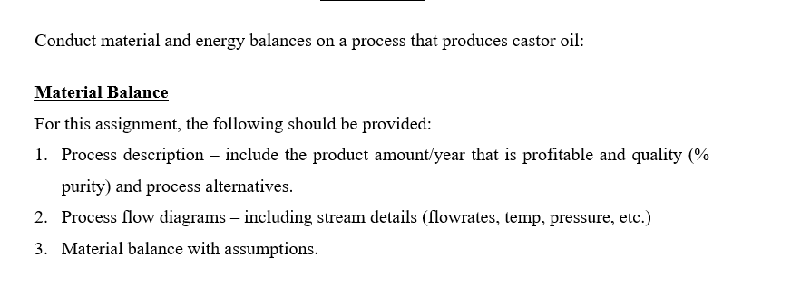 Solved Conduct material and energy balances on a process | Chegg.com
