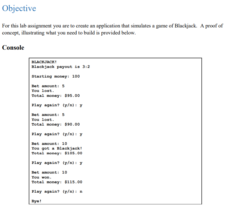 Solved For this lab assignment you are to create an | Chegg.com