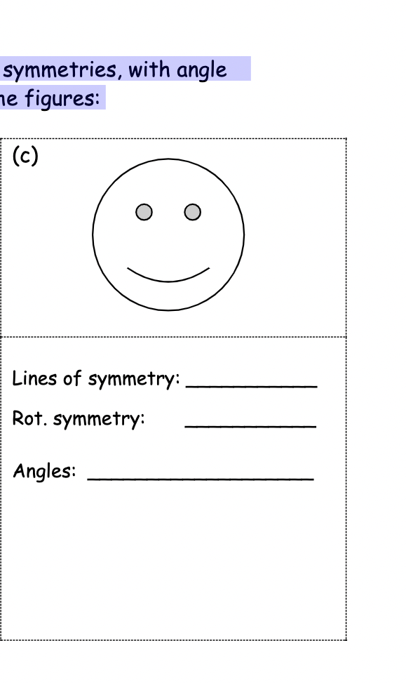 Solved Determine the number of lines of symmetry and the | Chegg.com