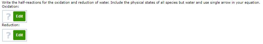 Solved Write the half-reactions for the oxidation and | Chegg.com