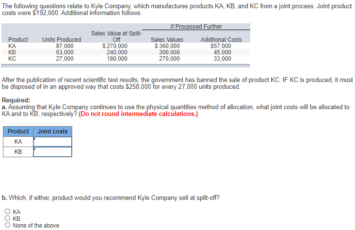 Solved The following questions relate to Kyle Company, which | Chegg.com