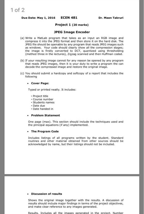 Solved Write a MatLab program that takes as an input an RGB | Chegg.com