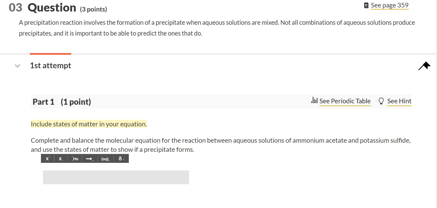 Solved Part 2 (1 point) ♡ See Hint Write the complete ionic | Chegg.com