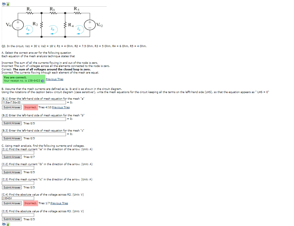 Solved Q2. ﻿In the circuit, | Chegg.com