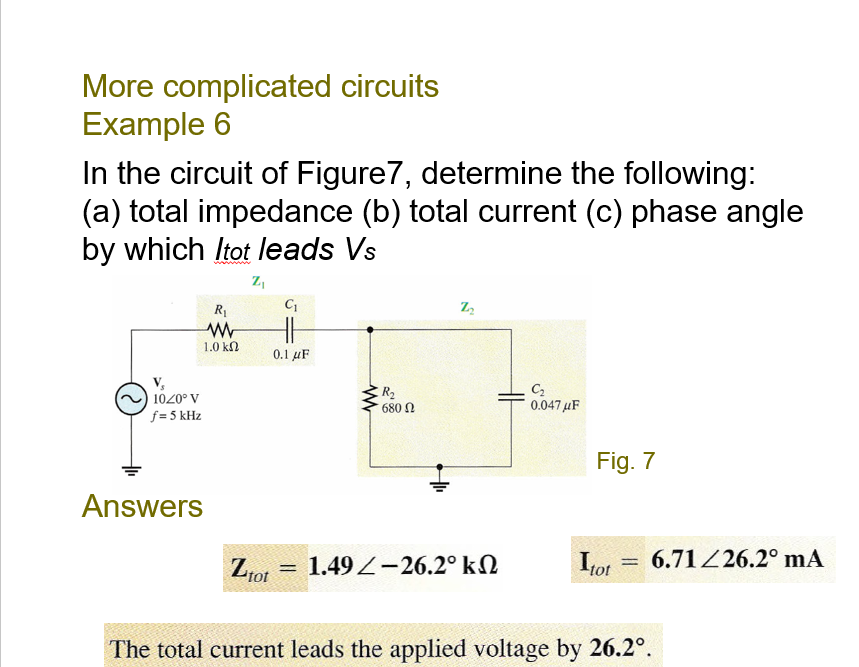 Solved More complicated circuits Example 6 In the circuit of | Chegg.com