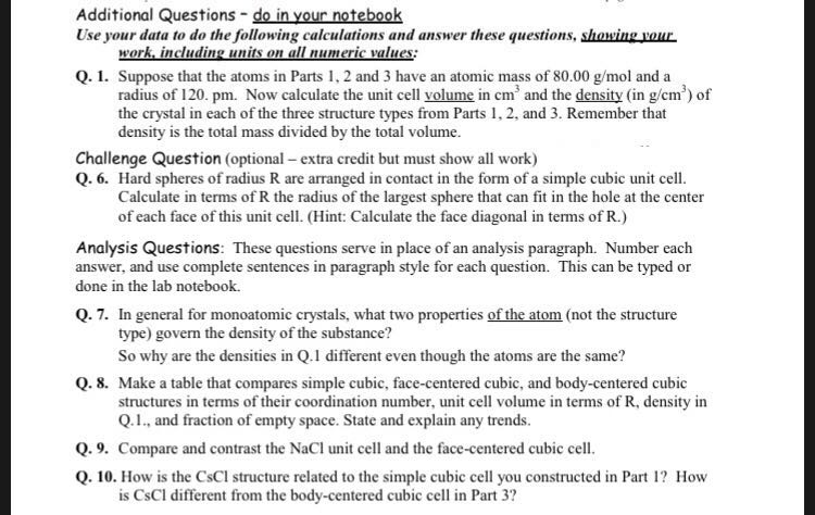 Solved Additional Questions-do in your notebook Use your | Chegg.com