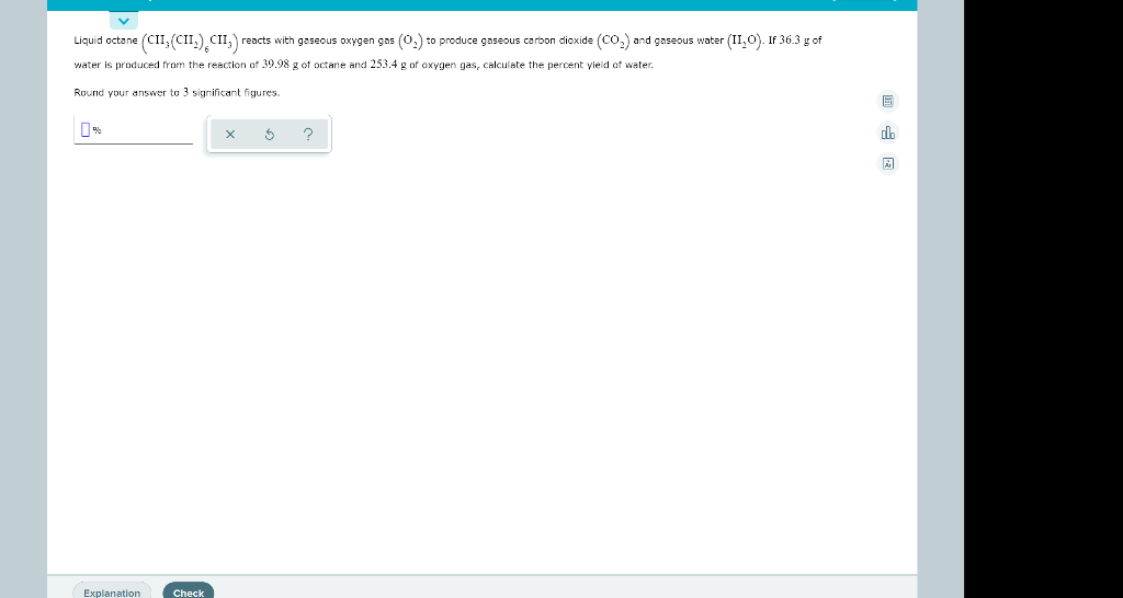 Solved Liquid octane (CII,(CII) CII reacts with gaseous | Chegg.com