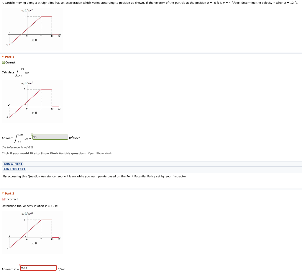Solved A particle moving along a straight line has an | Chegg.com