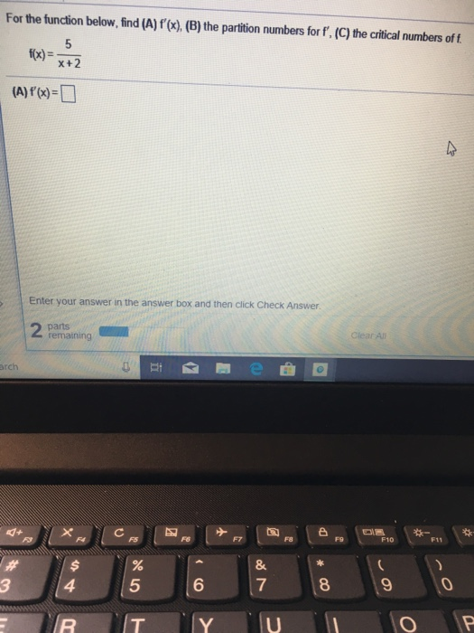 Solved Find (A) f(x). (B) the partition numbers for f', and | Chegg.com