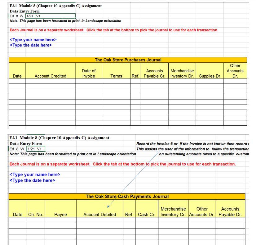 Solved Module 8 (Chapter 10 Appendix C) Assignment V1_ ED8_W | Chegg.com