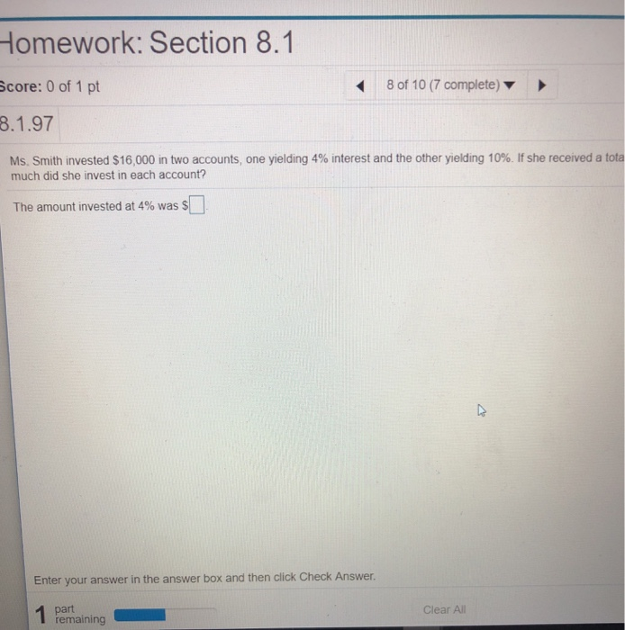 Homework Section 8 1 Core 0 Of 1 Pt 8 1 97 8 Of 10
