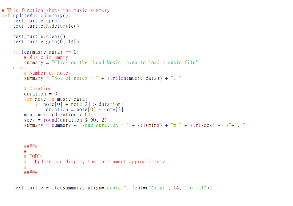 Solved • The music summary is displayed near the top of the | Chegg.com