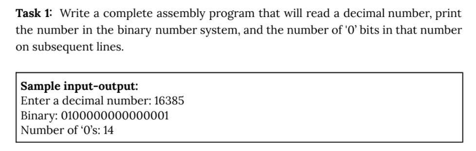 Solved Task 1: Write a complete assembly program that will | Chegg.com