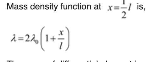 Solved The density (mass per unit length) of a thin rod of | Chegg.com