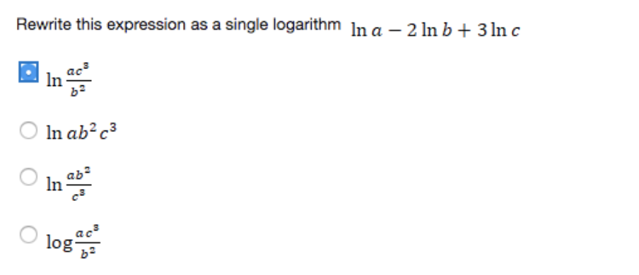 Solved Rewrite this expression as a single logarithm In a-2 | Chegg.com