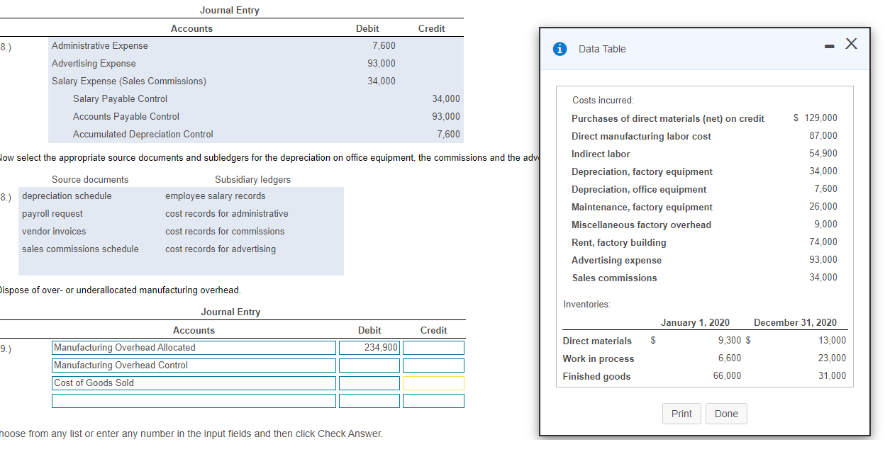 Solved Co. uses a normal-costing system and allocates | Chegg.com
