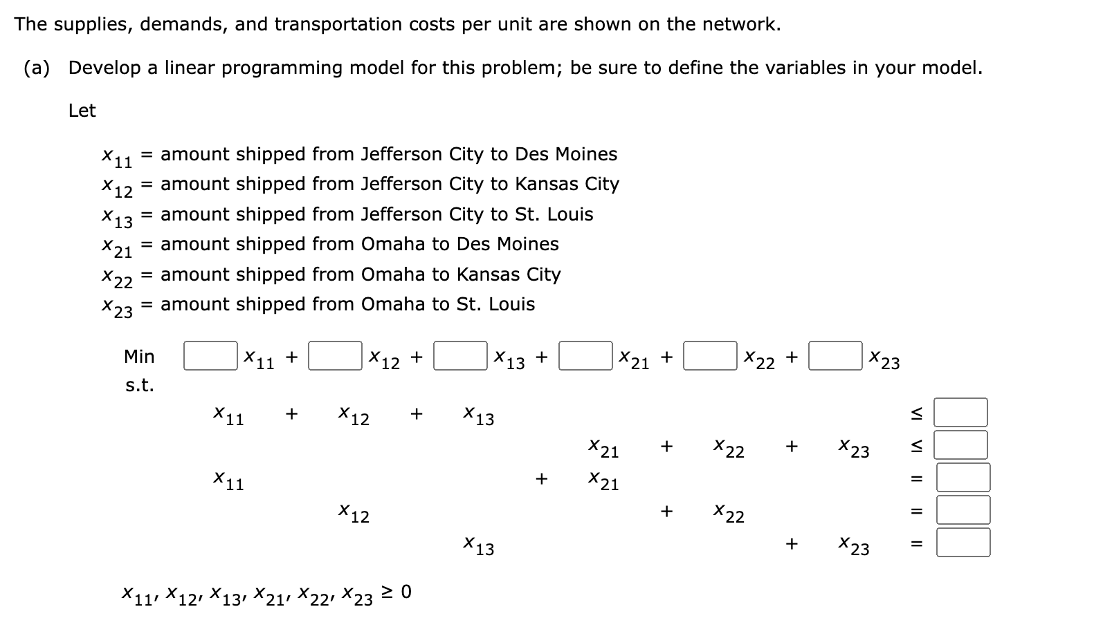 Solved Consider the following network representation of a | Chegg.com