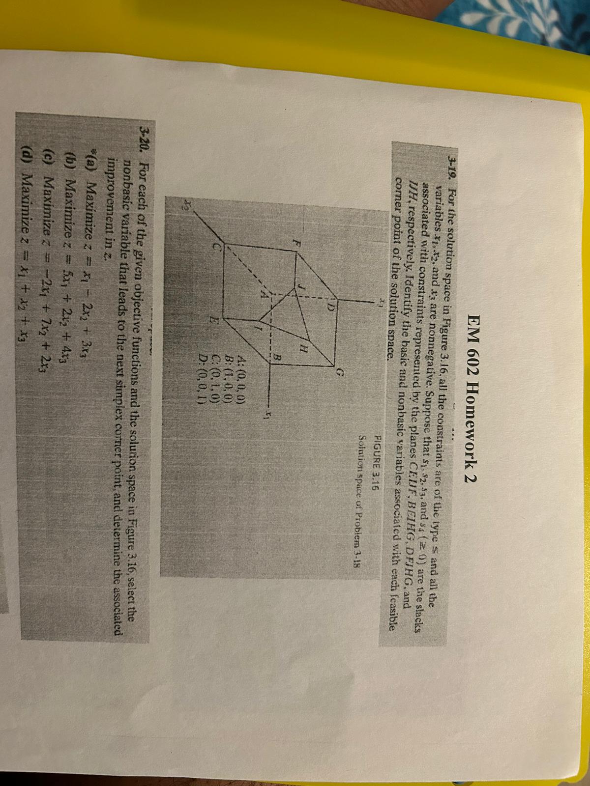 Solved 3-19. For the solution space in Figure 3.16, all the | Chegg.com
