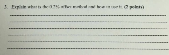 Solved Explain what is the 0.2% offset method and how to use | Chegg.com
